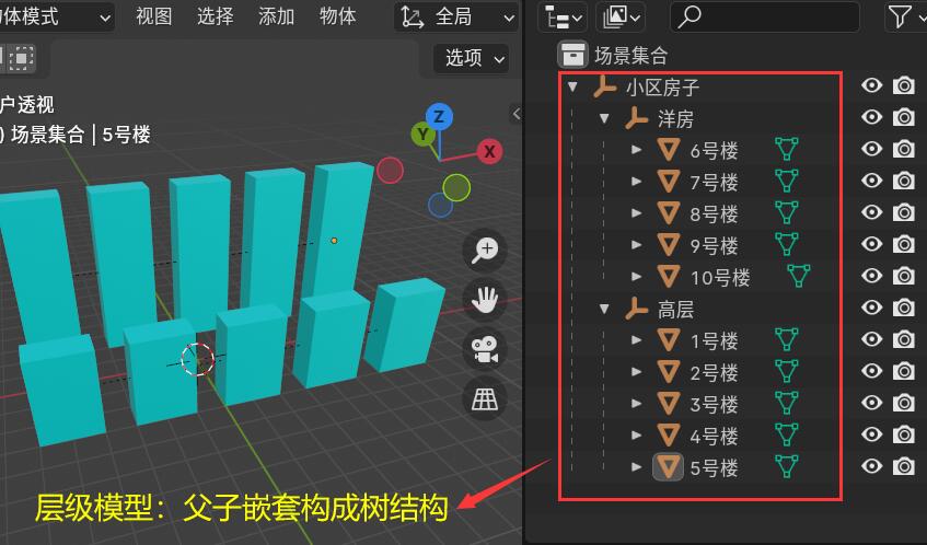 9. 层级模型、获取模型节点 | Three.js中文网